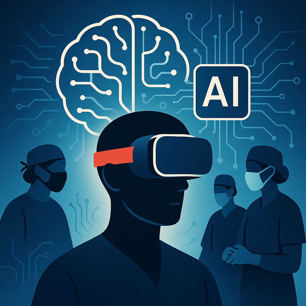 Virtual reality and simple AI bring team training for surgery into one room